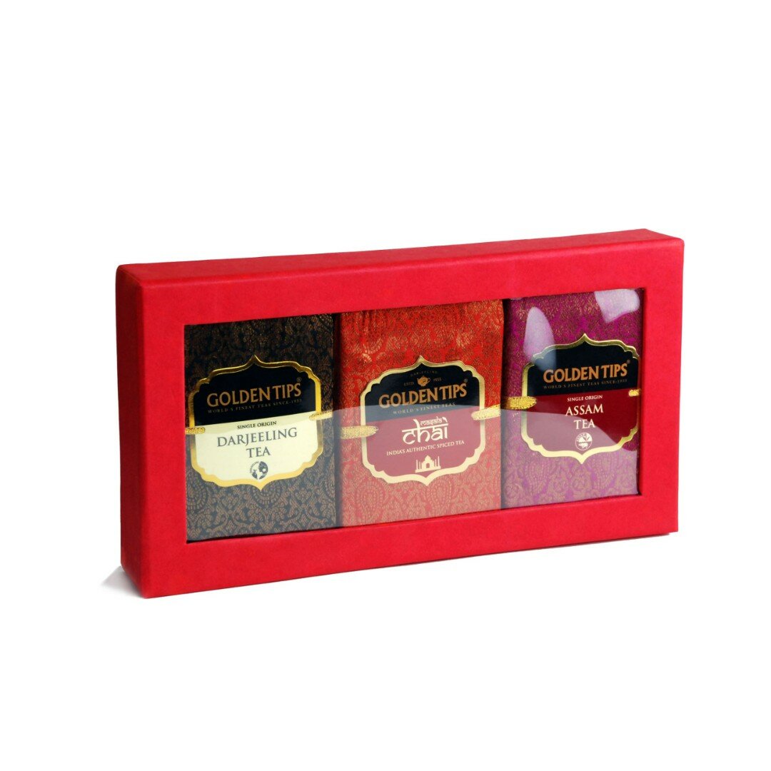Чай чёрный ТМ "Голден Типс" - Подарок Индии - 1 (Ассам, Дарджилинг, Масала), 300 гр.
