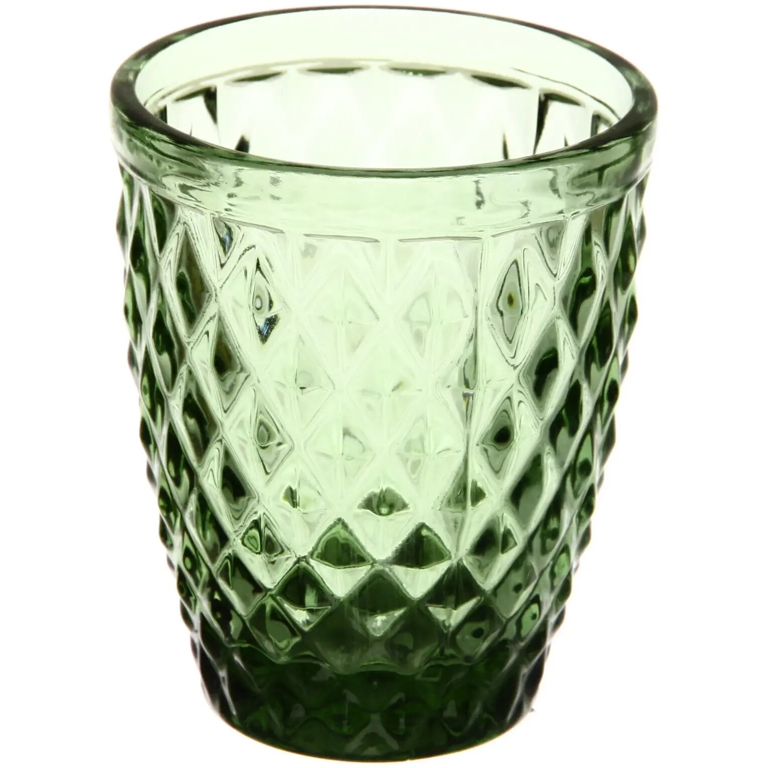 Стакан для коктейля «Cristal», ромб, зеленый, стекло, 10-15 см
