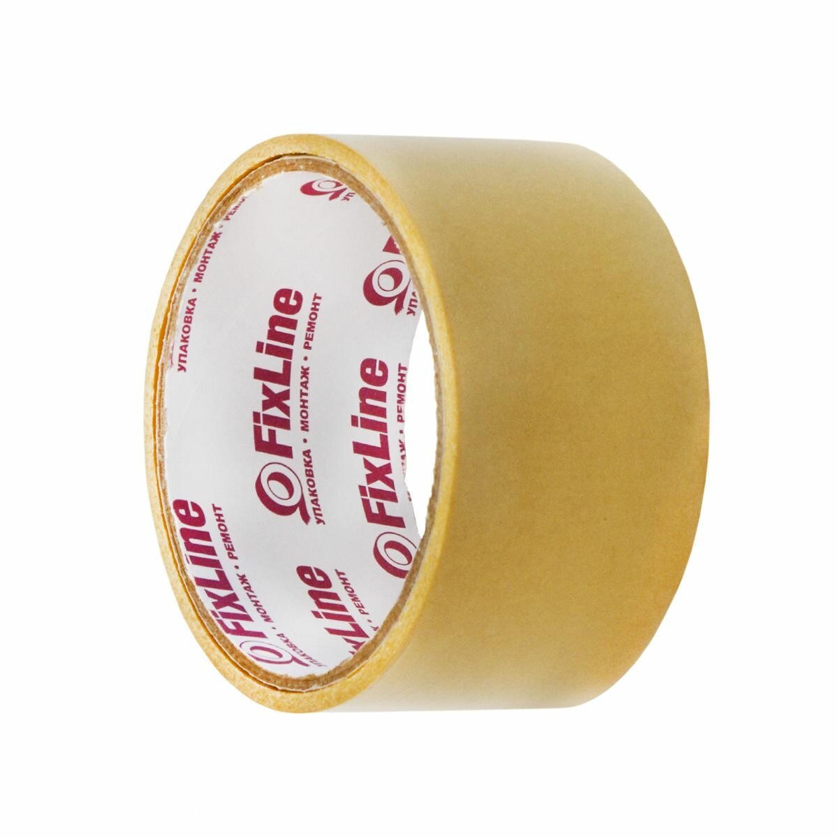 Лента клейкая FixLine Двусторонняя на полипропиленовой основе, 48 мм х 5 м