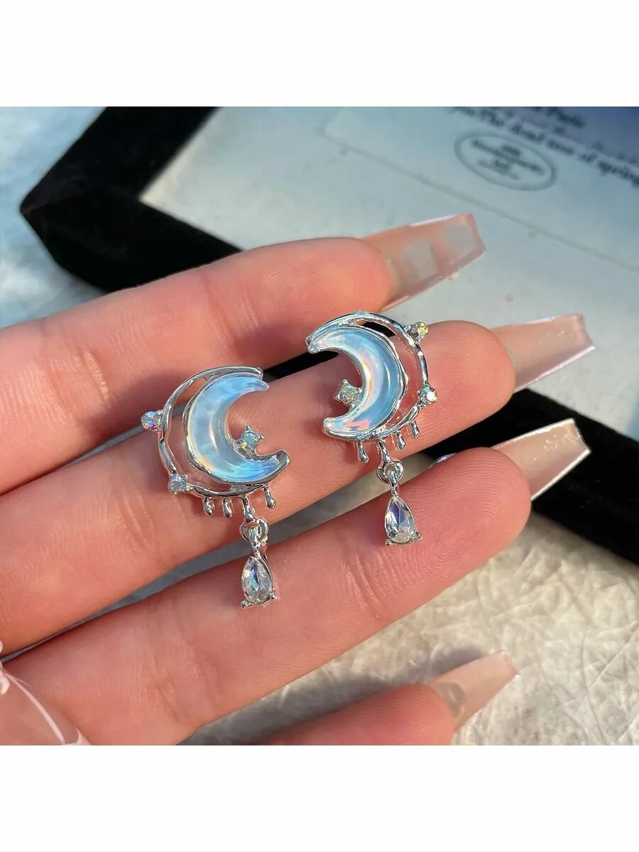 Серьги, искусственный камень