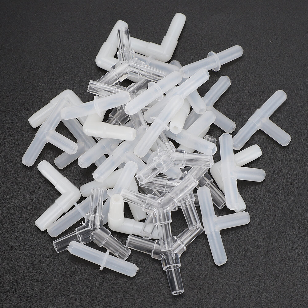 Пластиковые аквариумные воздушные насосы, соединительные трубки, соединители воздушных трубок для аквариума, фитинги