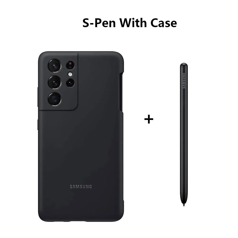 Новый чехол для мобильного телефона Samsung Galaxy S21 Ultra S21Ultra Stylus S Pen с оригинальным силиконовым чехлом, встроенный стиль, слот для ручки