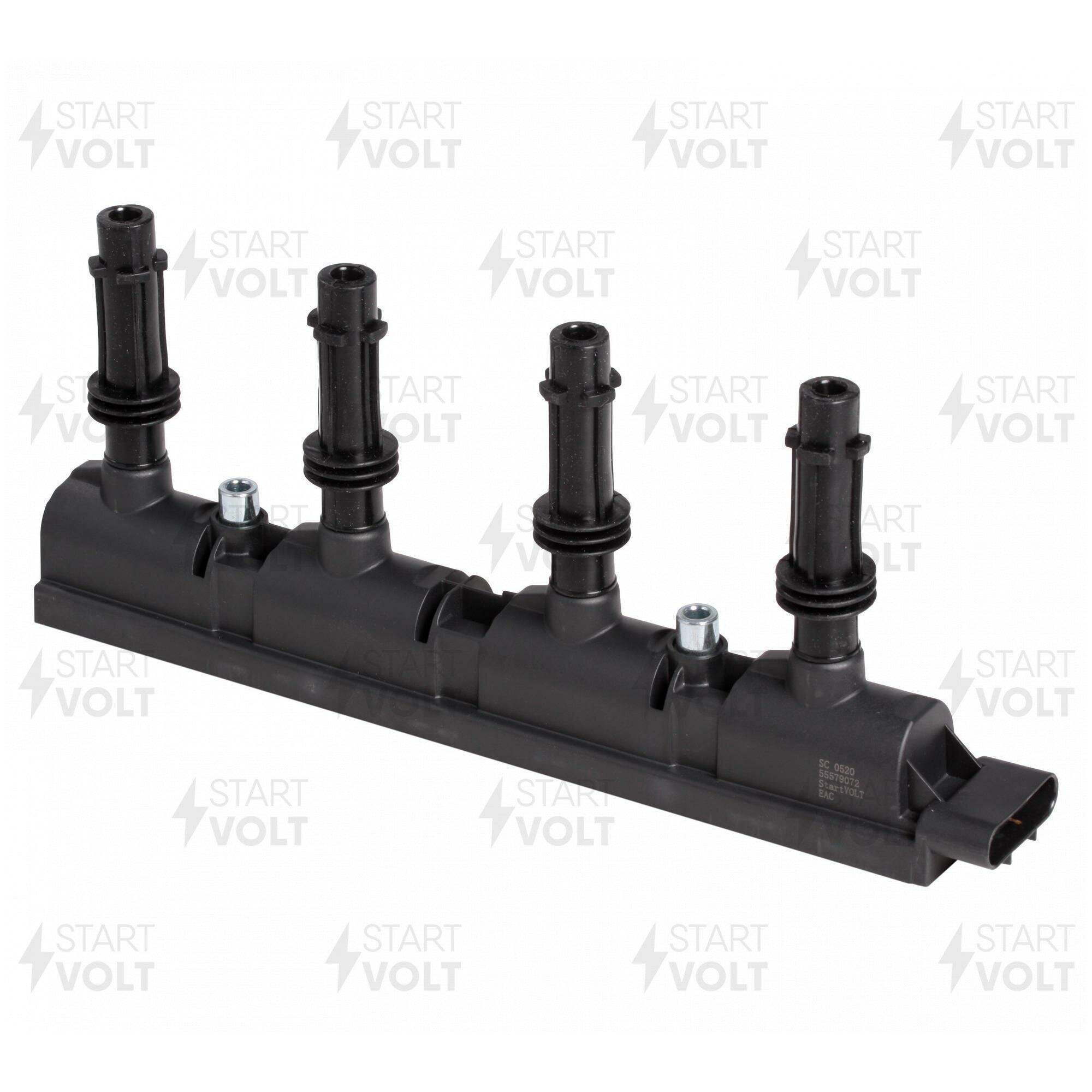 Startvolt катушка зажигания для а/м chevrolet cruze (09-)/opel astra j (10-)/insignia (08-) 1.4t (sc 0520) sc0520