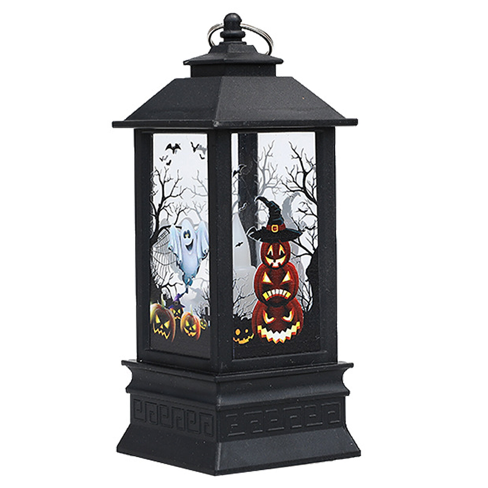 Halloween LED Lantern Fairy Lights Witch Bats Skull Pattern Warm White Multicolor Resin Battery Operated 3 AAA for Home Party Porch House Bar Backyard Garden Park Decoration Type 1-6