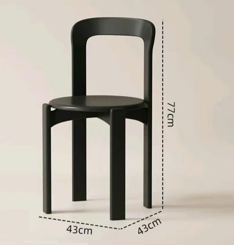 Современная минималистская твердая древесина обедая стул, домашний стул твердой древесины живущей комнаты