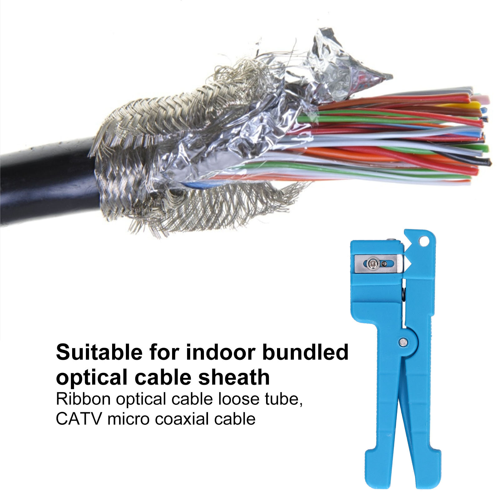 Инструмент для зачистки кабеля, оптоволоконный коаксиальный провод, трубка, прямое дуговое лезвие, инструмент для зачистки