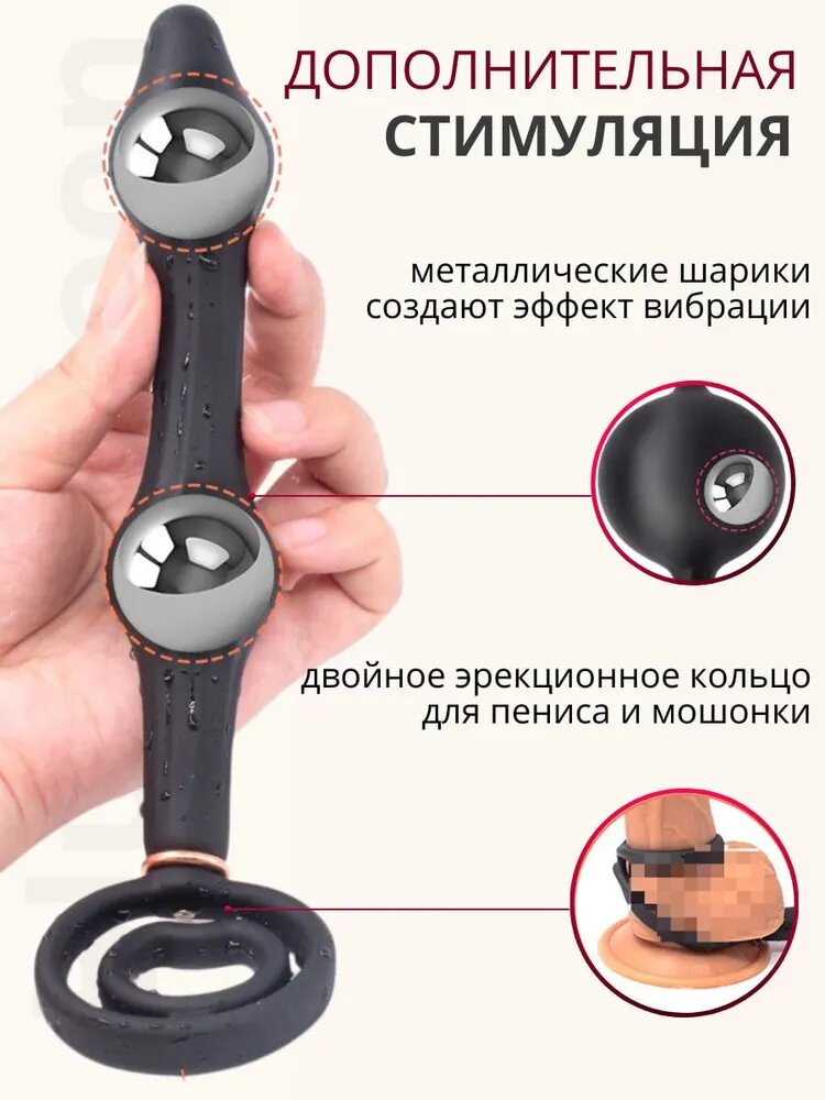 Анальная пробка надувная с грушей расширитель интимный стимулятор для анала, секс игрушка для двоих, товар для взрослых 18+