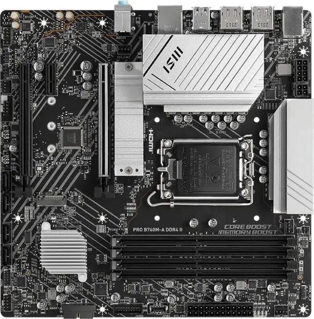 Материнская плата MSI PRO B760M-A DDR4 II, LGA 1700, Intel B760, mATX, Ret