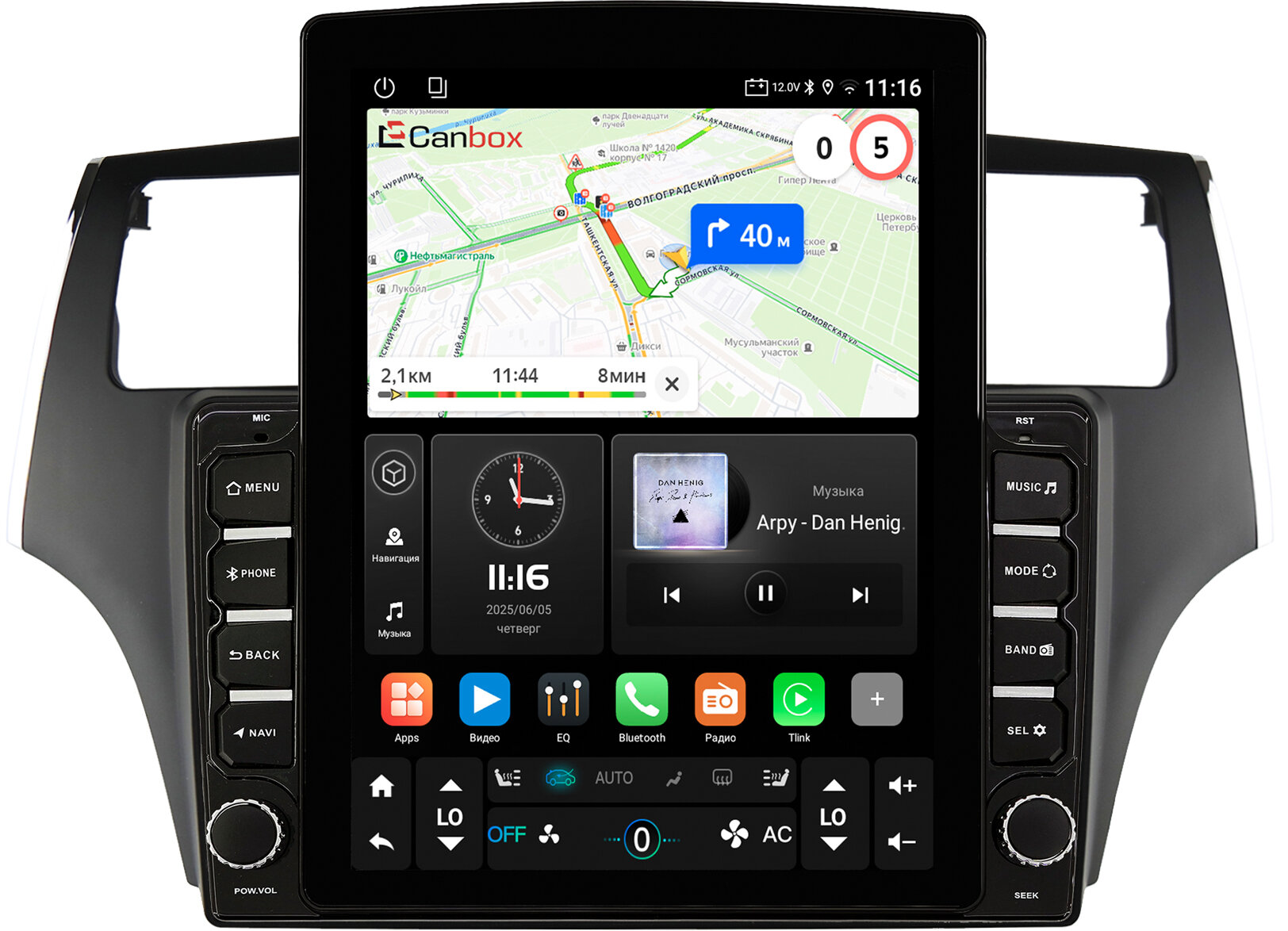 Штатная магнитола Toyota Windom 3 (XV30) 2001-2006 (черная) Canbox GT095-9-746 на Android 10 (QLed, 2/32, DSP, CarPlay)