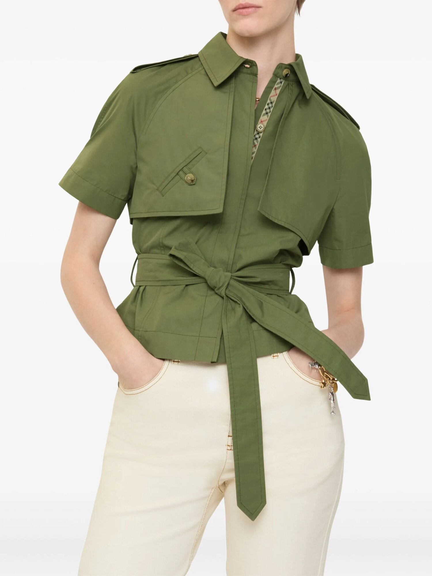 Рубашка BURBERRY, размер 4, green — фото 1