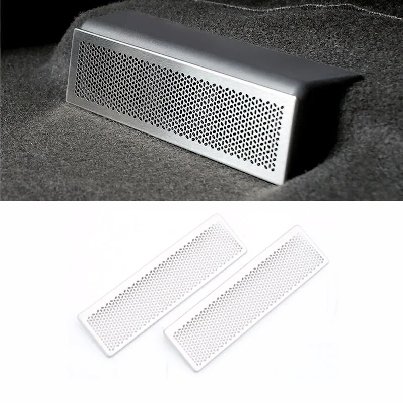 Декоративная накладка на воздуховод заднего кондиционера под сиденьем для WEY GWM stainless silver