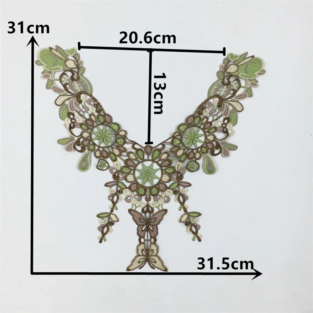 Кружево аппликация для одежды, 31x13см, style2243