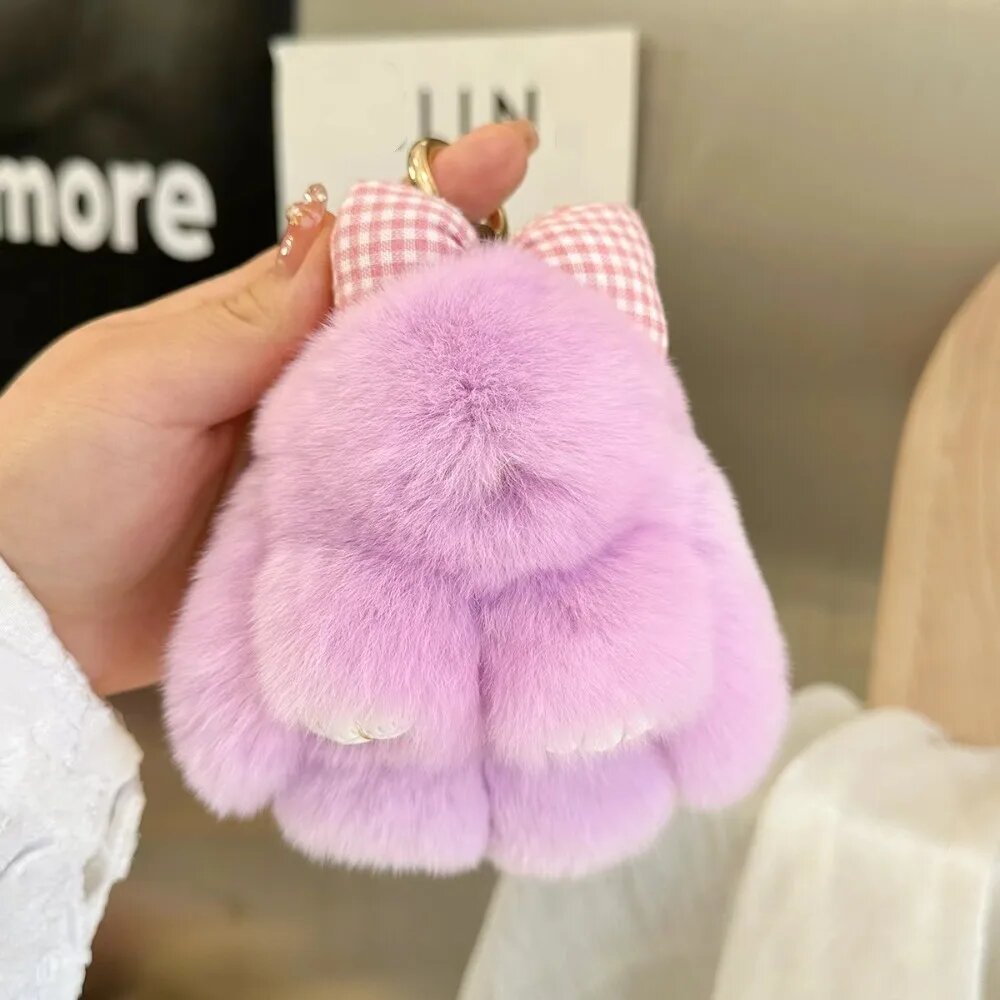 Плюшевый брелок с кроликом Сиреневый, Purple