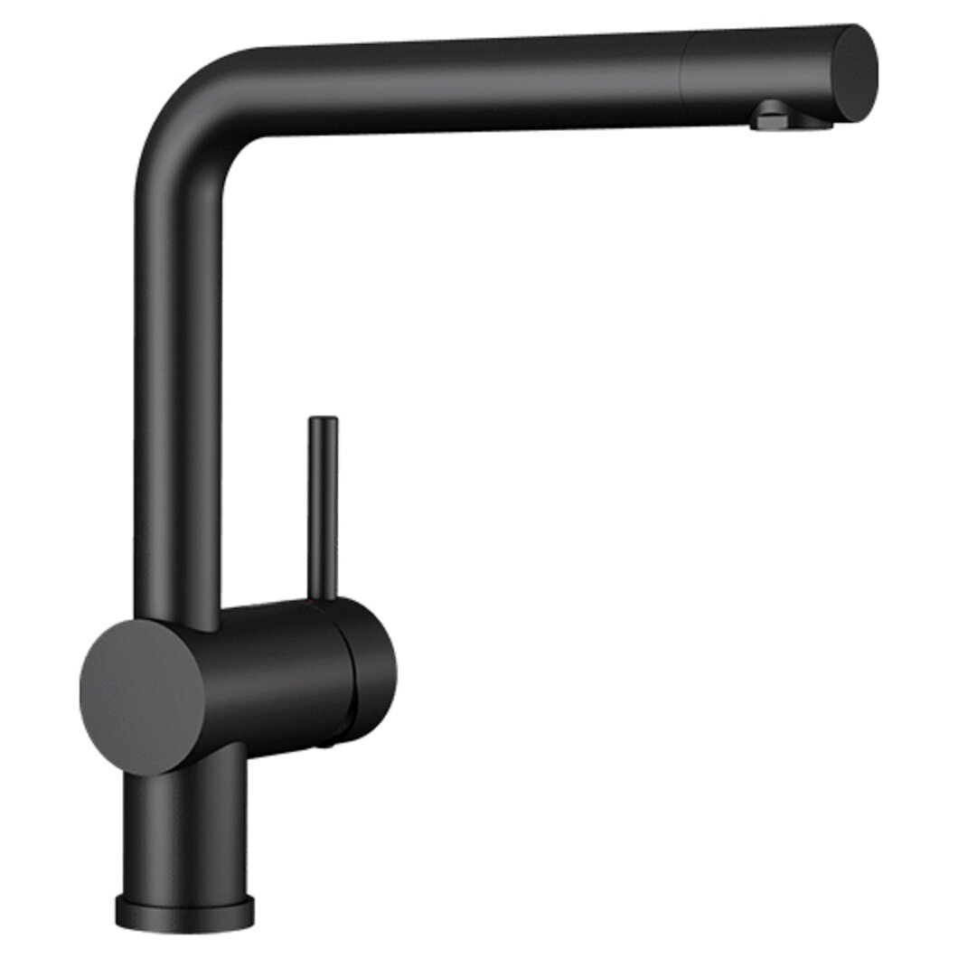 Смеситель для кухни Blanco LINUS арт. 525806 цвет матовый черный однорычажный