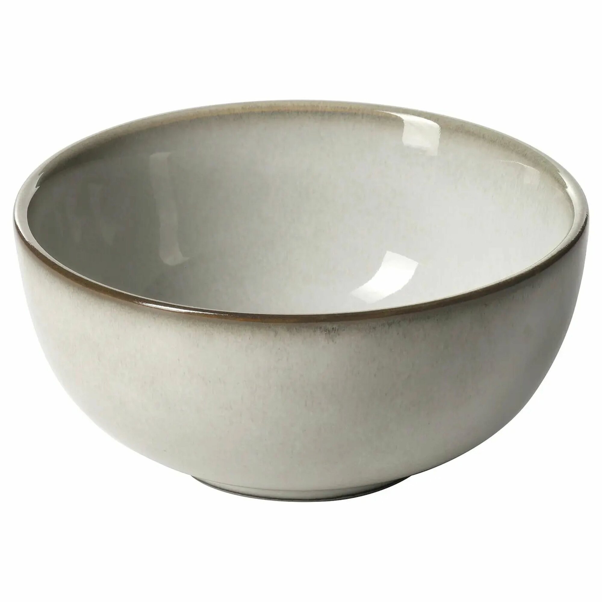 Миска IKEA GLADELIG, 11см, серый, керамогранит, 1шт