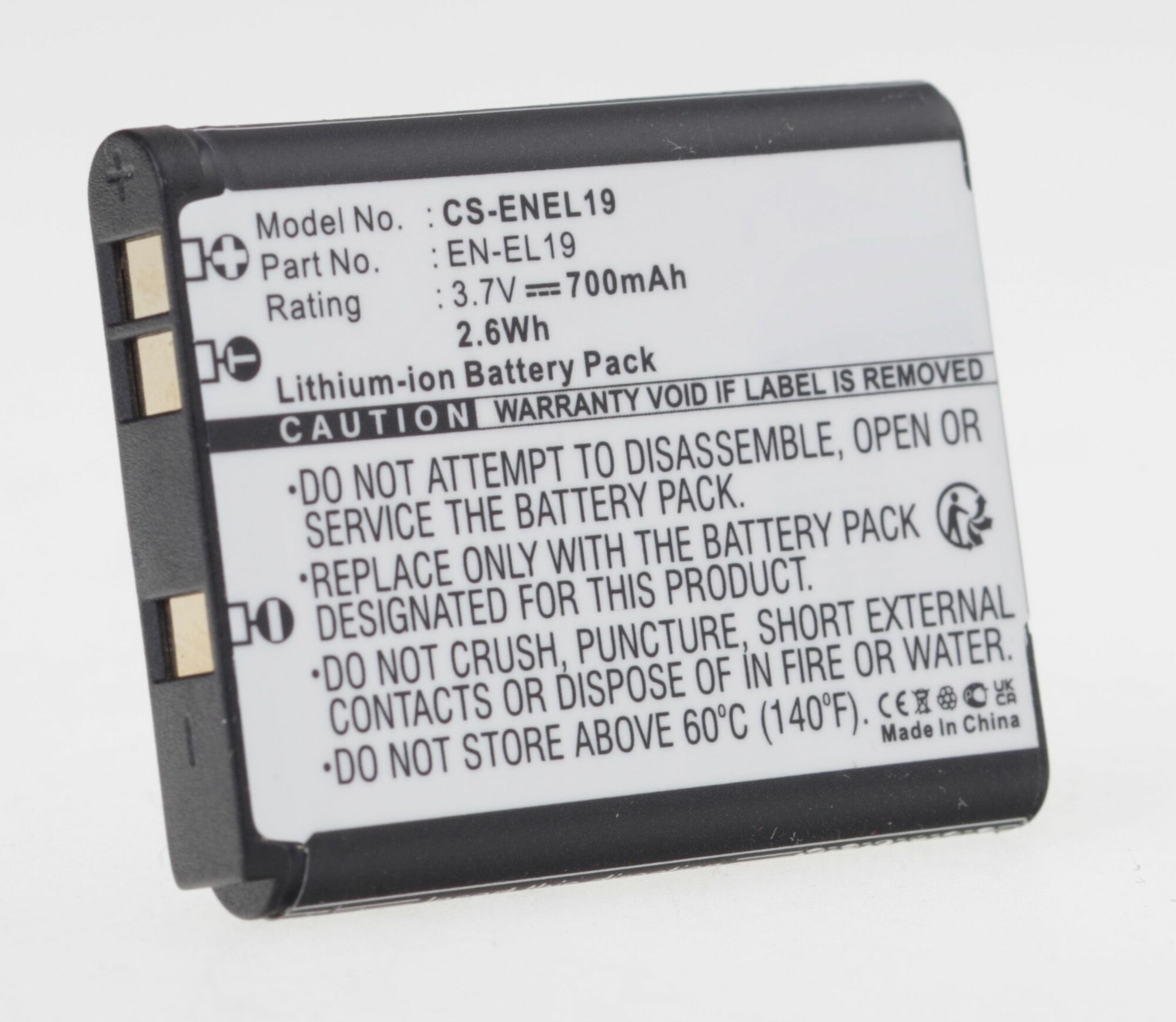 Аккумуляторная батарея iBatt 700mAh для фотоаппарата Nikon EN-EL19, NP-BJ1