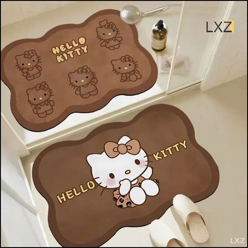 Эксклюзивный комплект из двух ковриков Hello Kitty 45x70 см для спальни и ванной, модель 7