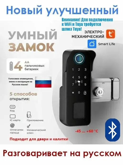 Умный замок СКУД для калиток, дверей и ворот Anyway BSKUD-01000