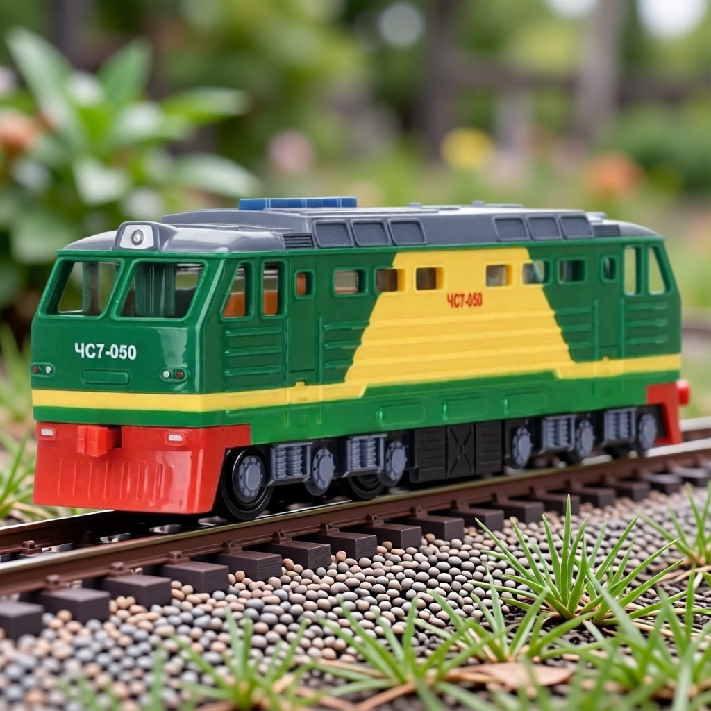 Игрушечный тепловоз Технопарк "LOCO-22PL-GNYE", пластик, звуковые и световые эффекты, 21.5 см