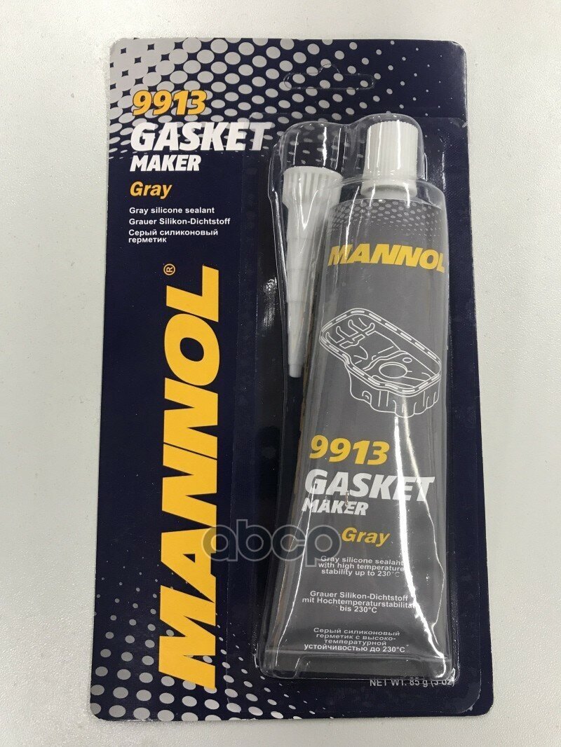 9913 MANNOL GASKET MAKER GRAY 85 гр. Серый силиконовый герметик (от -40 С до +230 С) MANNOL арт. 9913