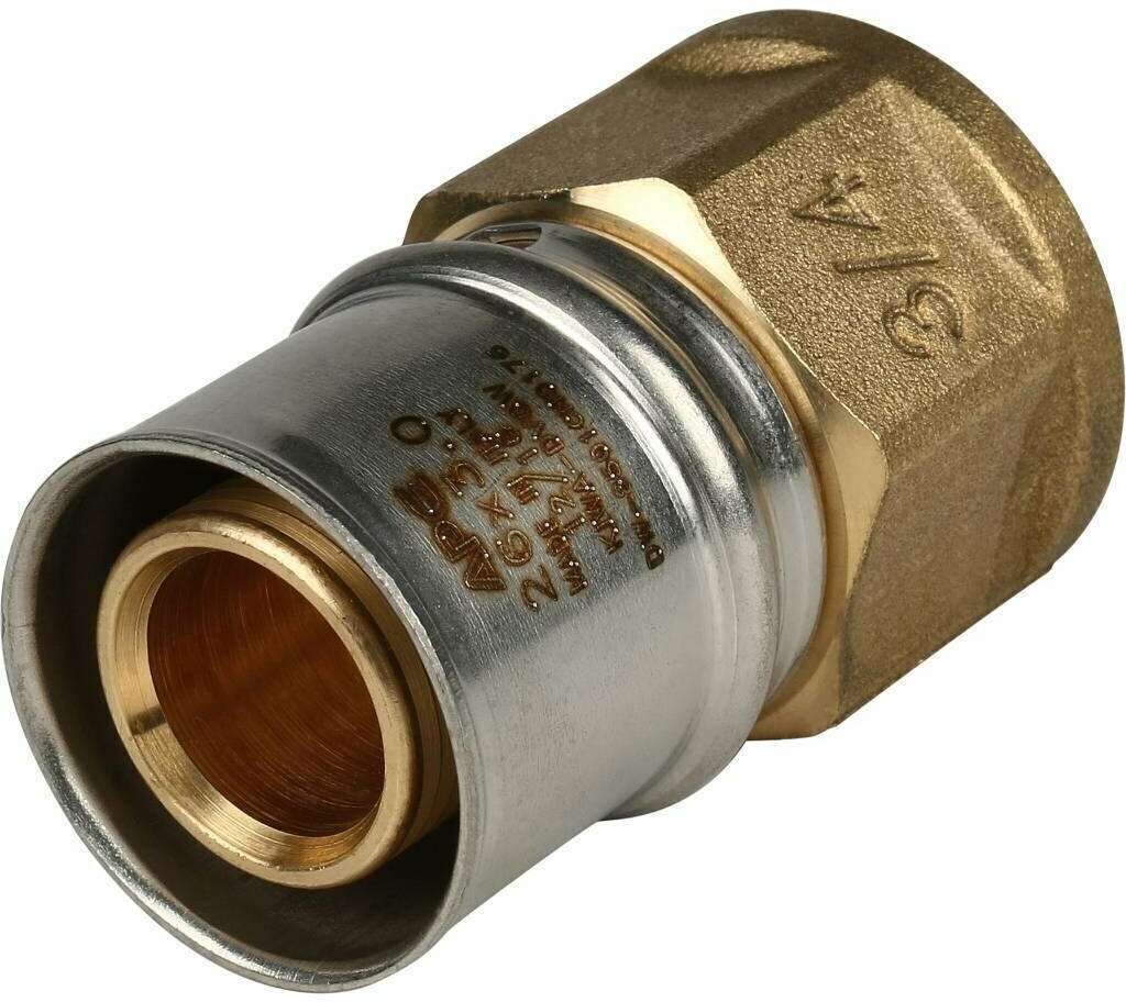 Переходник STOUT SFP-0002-003426 с внутренней резьбой 3/4"х26 для металлопластиковых труб прессовой