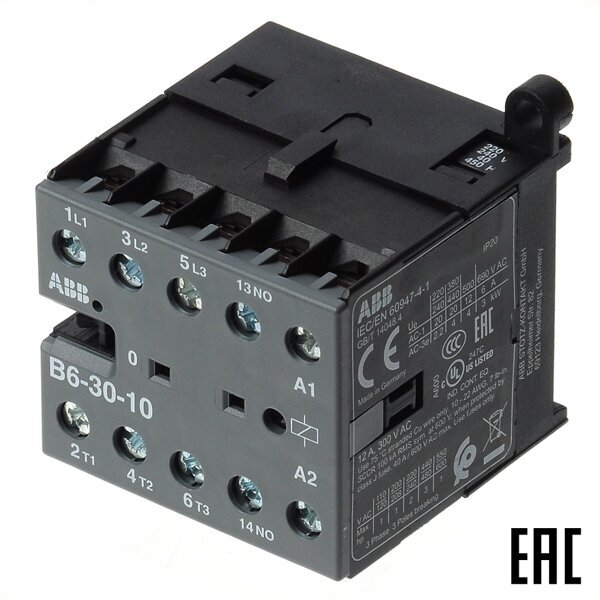 Контактор В6-30-10 GJL1211001R8100 220В 9А 1з АВВ