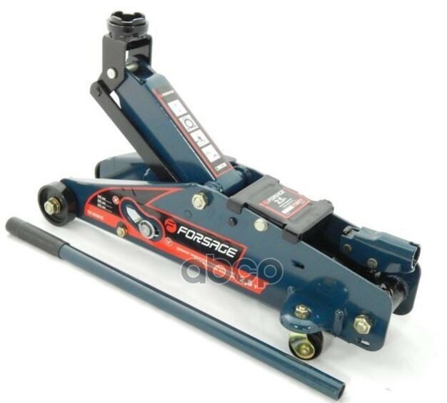 Домкрат подкатной 2.5 т, высота подхвата 140 мм, высота подъма 387 мм, с фиксацией FORSAGE арт. F-TH22501CB