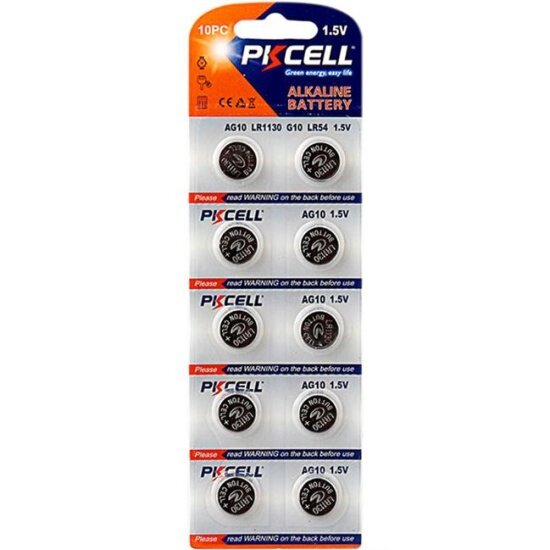 Элемент питания Pkcell AG10-10B LR54(AG10) 10