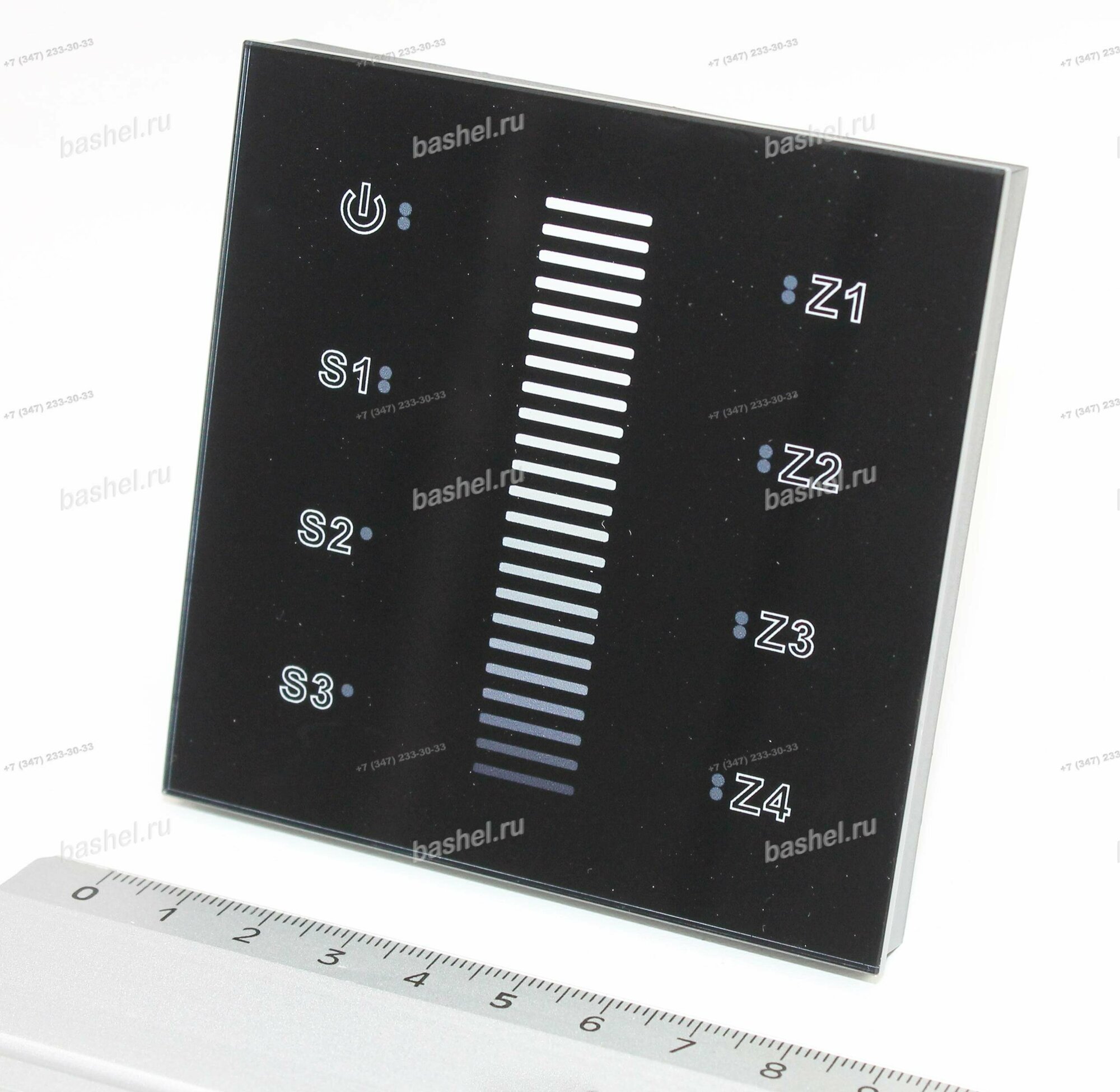 Панель сенсорная встраиваемая RF Sens SR-2830A-RF-IN Black DIM 220V, 4 зоны (работает с контроллером SR-1009x), Arlight