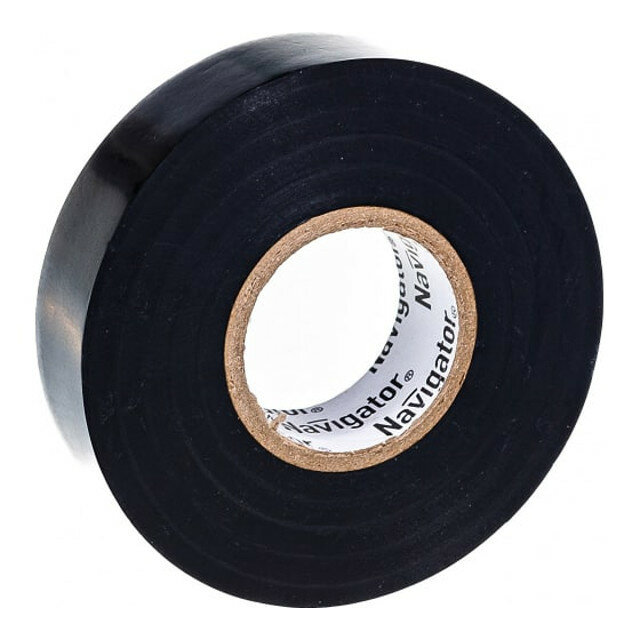 NAVIGATOR изолента черная 0,18х19 мм, длина 20 м, электротехническая изоляция