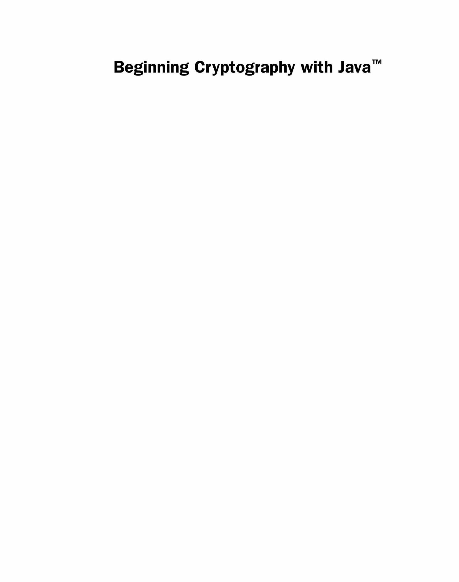 Beginning Cryptography with Java — фото 1