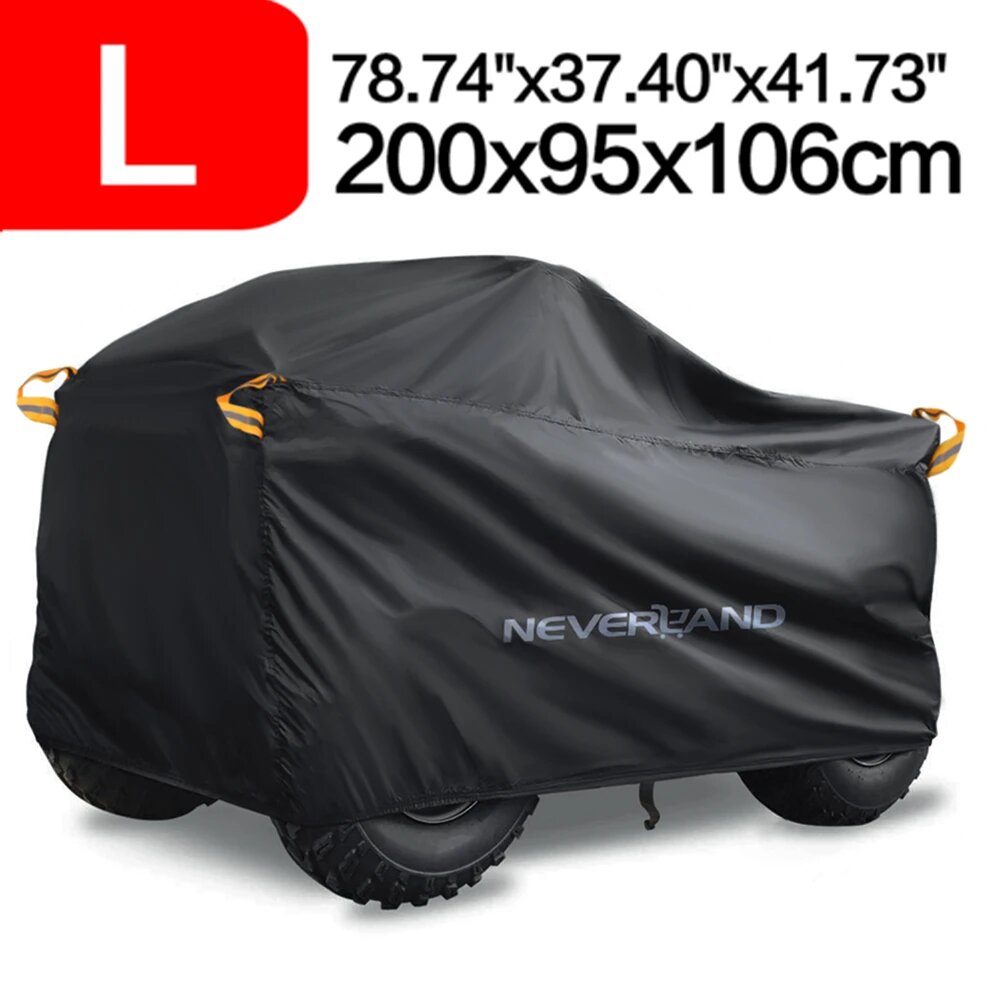 Чехол для квадроцикла, квадроцикла, универсальный 190T, водонепроницаемый чехол Черный, Black Logo-L