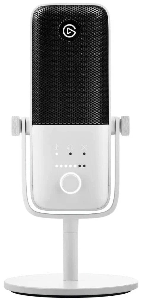 Микрофон Elgato WAVE 3 USB Type-C, белый, конденсаторный, шумоподавление, 9 каналов, для стриминга