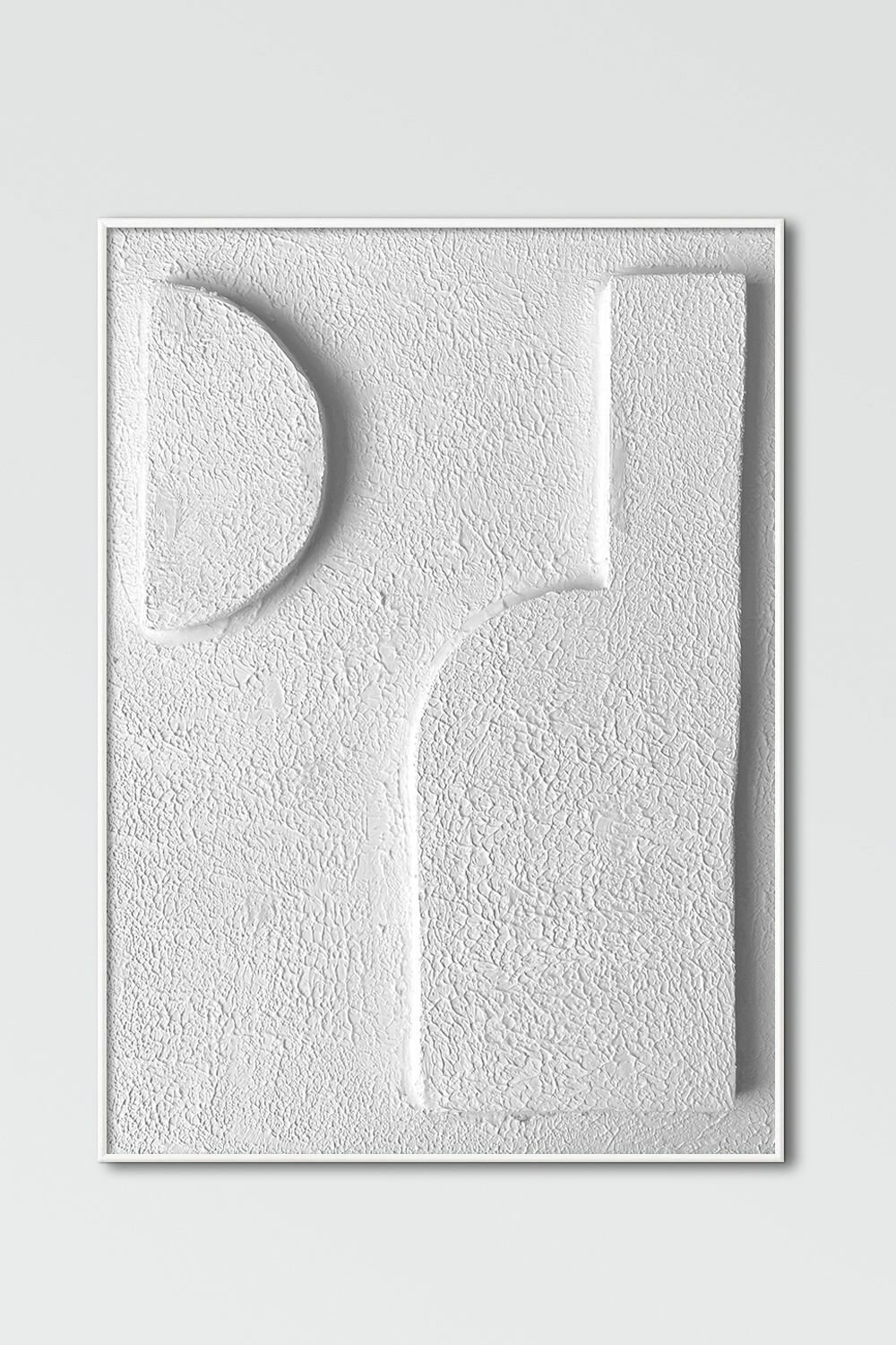 Картина ручной работы объемная DECORMARKT Фигуры №6, в рамке 50х70 см