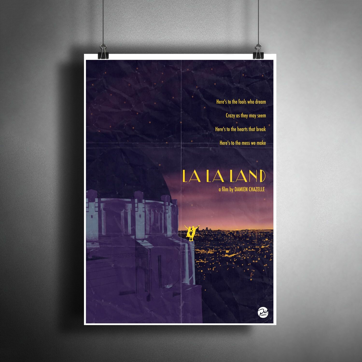 Постер плакат для интерьера "Фильм: Ла-Ла Ленд. La La Land. Райан Гослинг, Эмма Стоун"/ Декор дома, офиса, комнаты A3 (297 x 420 мм)