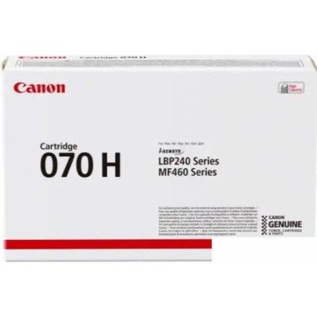 Картридж Canon 070H, лазерный, цвет черный, ресурс 10200 стр