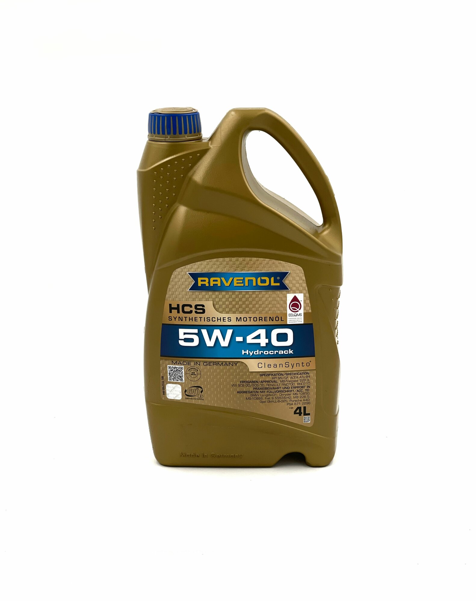 Масло моторное Ravenol HCS 5w-40, синтетическое, 4 литра, для авто