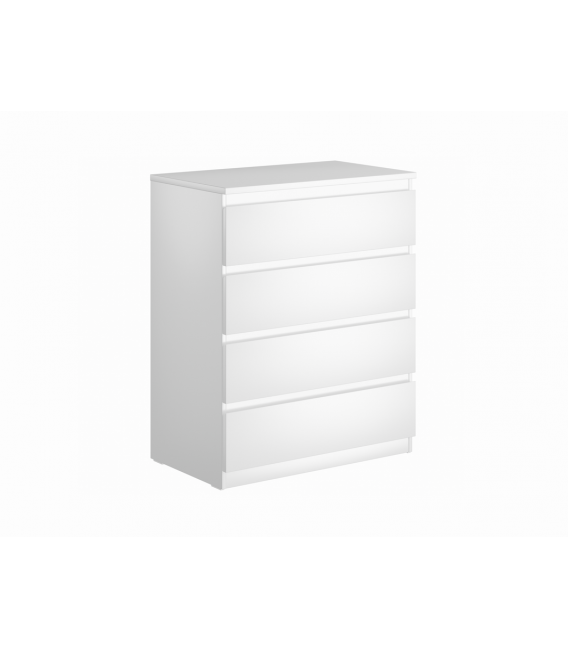 Комод мальта высокий с четырьмя выдвижными ящиками, ДСП, цвет белый 2.05.02.070.1
