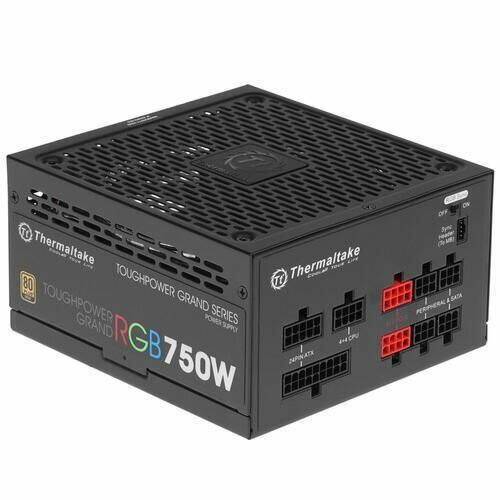 Блок питания Thermaltake Toughpower Grand RGB Sync Edition 750W (PS-TPG-0750FPCGEU-S) черный - 750 Вт, 80+ Gold, ATX 20+4 пин, 4 pin + 4 pin CPU, 9 SATA, 4 x 6+2 pin PCI-E