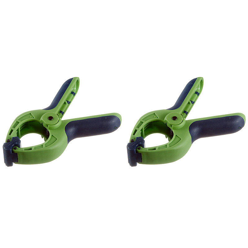 Струбцина ручная клещеобразная пластиковая с усиленной пружиной 42 мм (2 шт.)