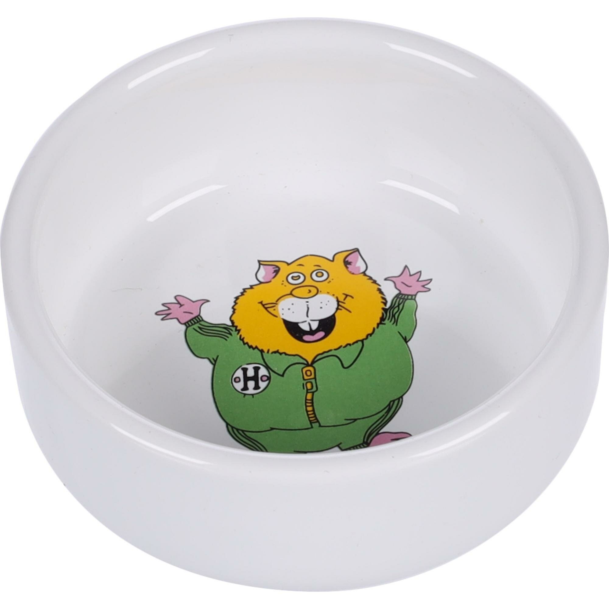 Миска керамическая для мелких животных MARMO 125 мл/ 8,5 х 3,5 см, белая, Flamingo