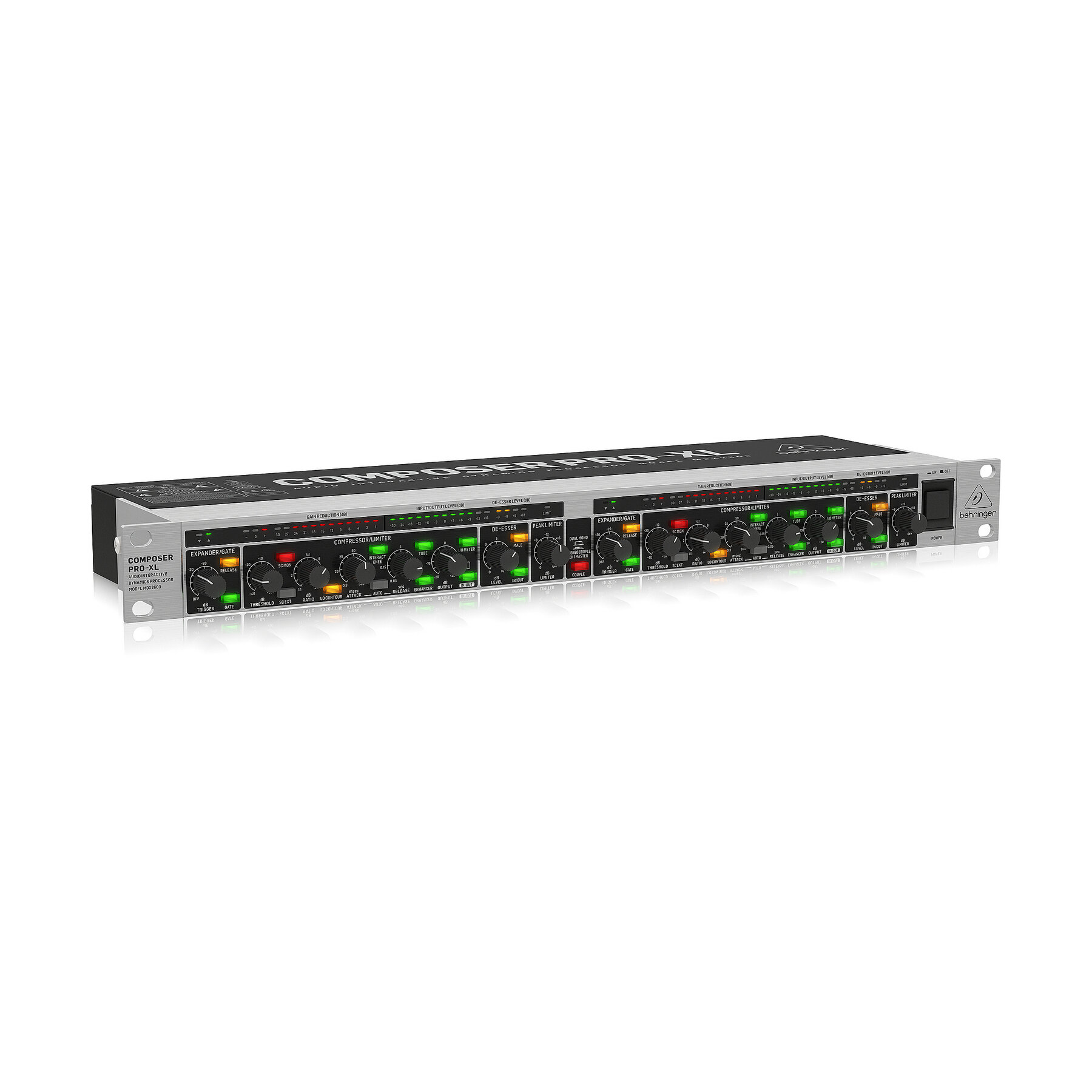 Behringer MDX2600 V2 2-канальный экспандер/ компрессор/ пик-лимитер с энхансером, де-эссер и ламповый эмулятор