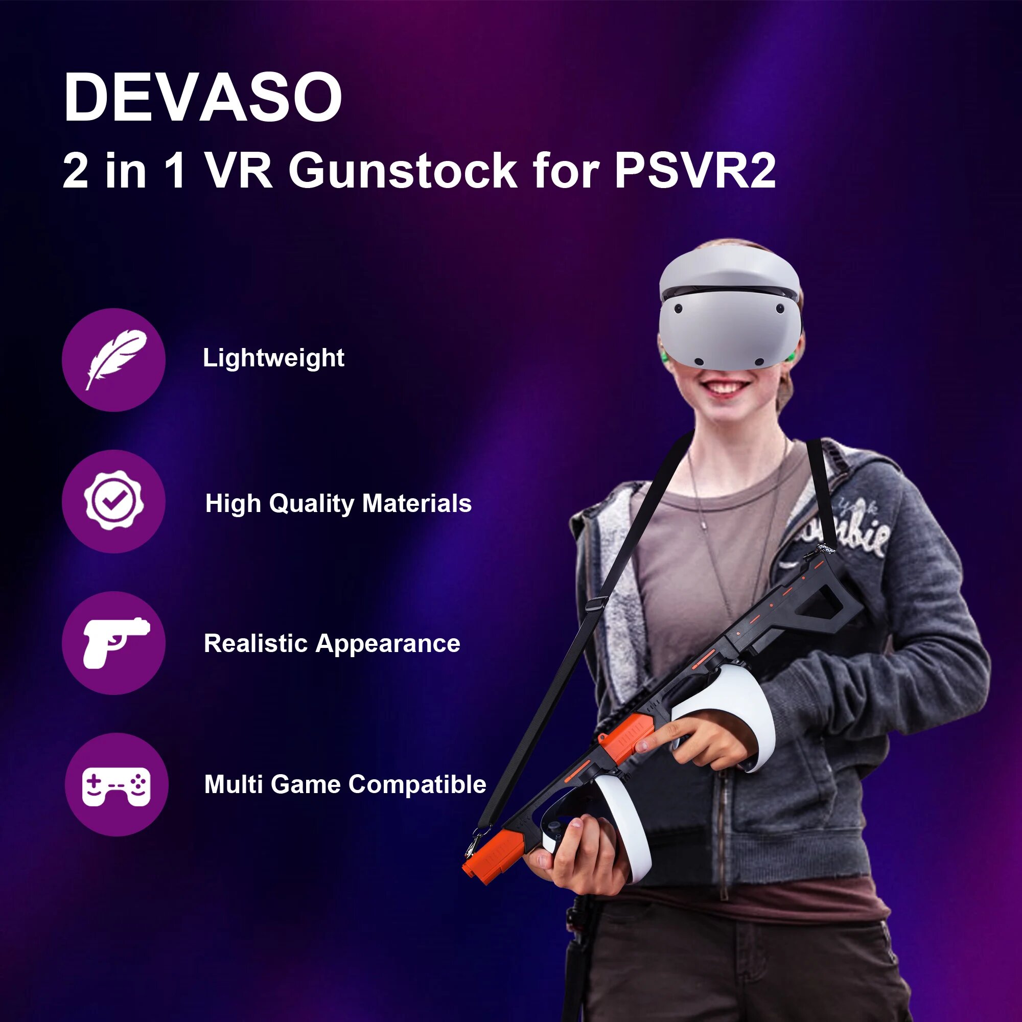 DEVASO Магнитный Приклад для PSVR2 — фото 1