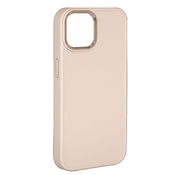 Чехол iPhone 14 матовый с цветной камерой, розовый