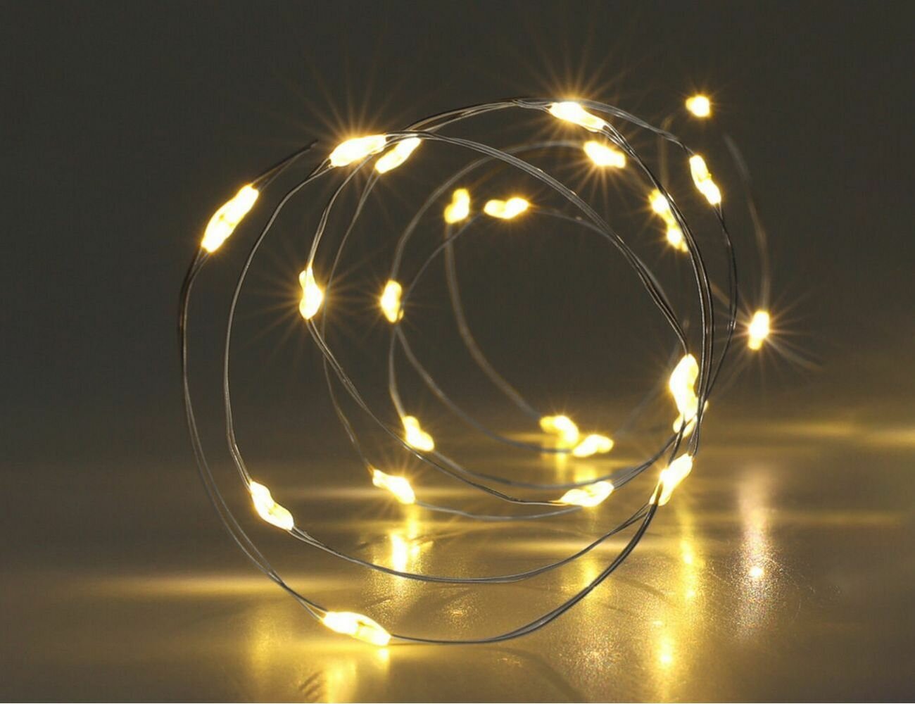 Светодиодная гирлянда капельки, 160 тёплых белых мини LED-огней, 7.95 м, контроллер, таймер, серебряная проволока, уличная, батарейки, Koopman International AX9731730