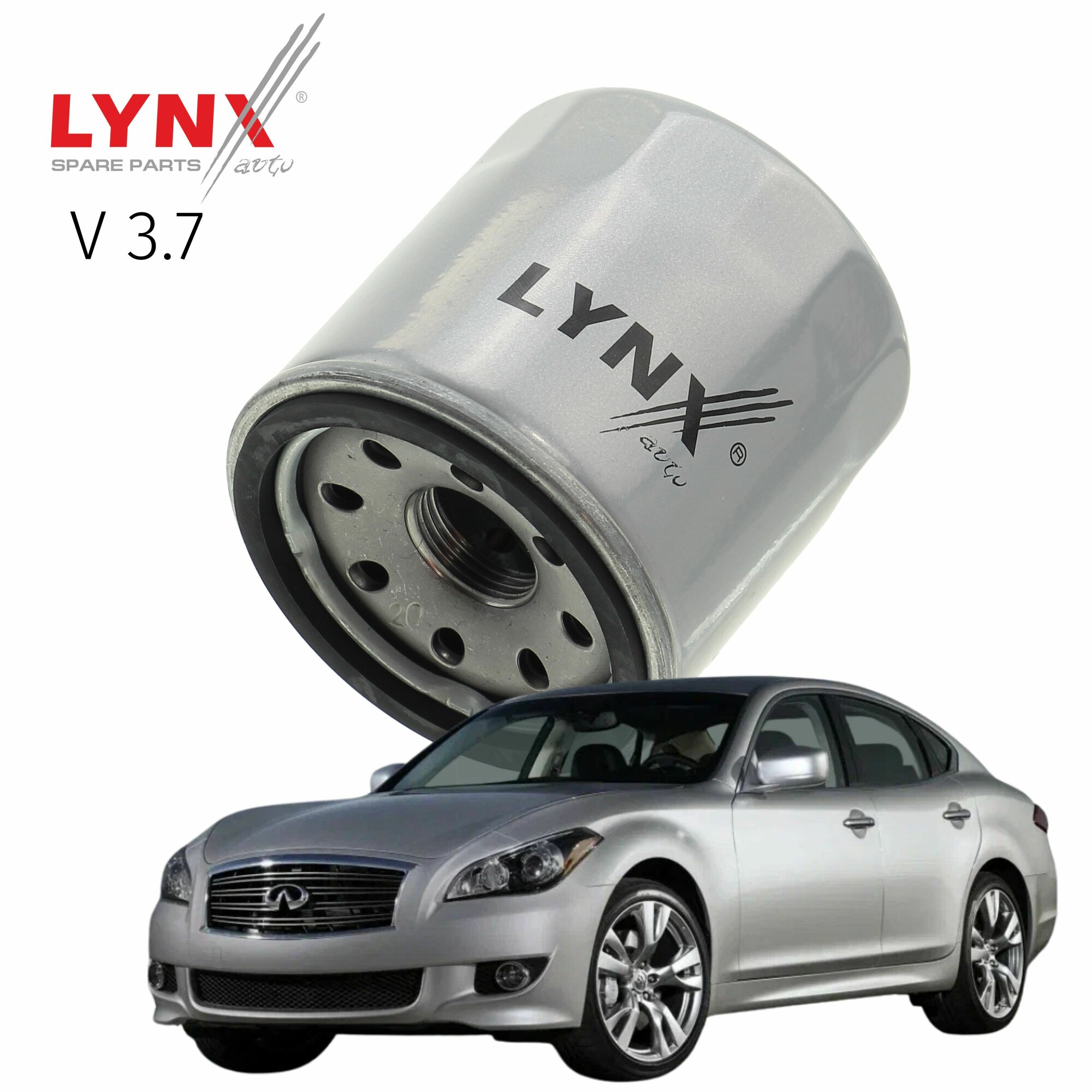 Фильтр масляный Infiniti M37 (4) M37 / Инфинити М37 2010 2011 2012 2013 2014 V3.7 VQ37VHR / 1шт LYNXauto