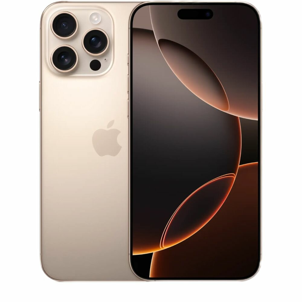 Смартфон Apple iPhone 16 Pro Max 256 ГБ, Dual: nano SIM + eSIM, пустынный титан