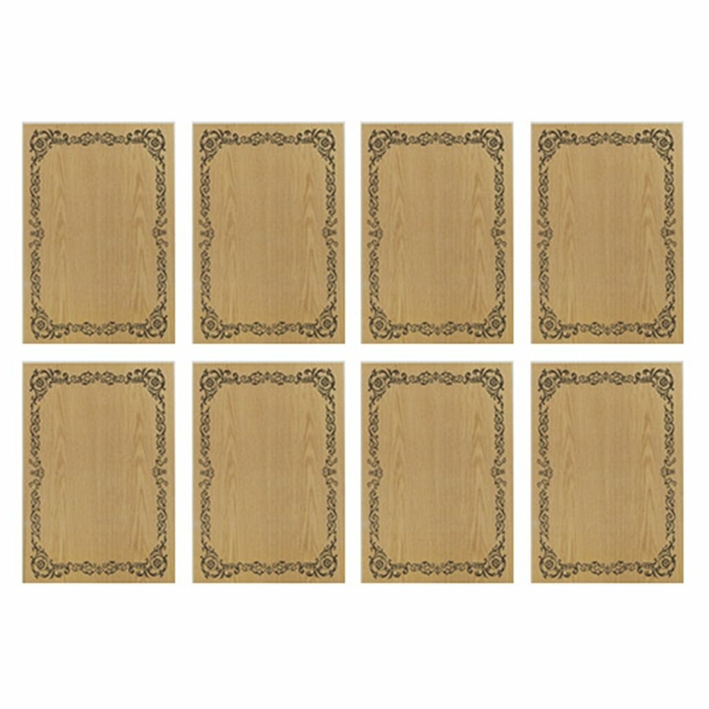 (8шт) Винтажная крафт-бумага для писем - деревянные бланки