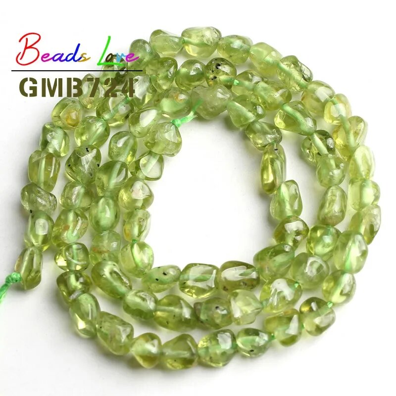 Бусины из перидота, 4-7 мм, GMB724