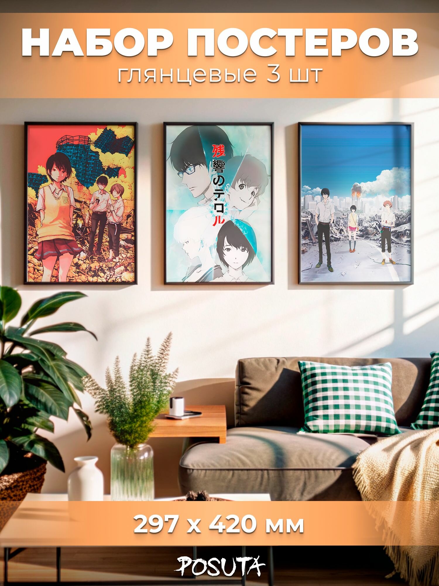 Постеры на стену эхо террора аниме